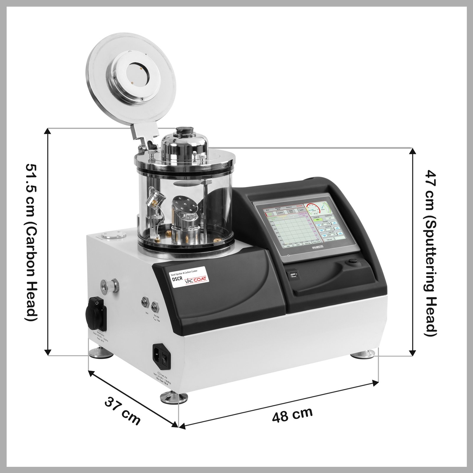 DSCR | Desk Sputter And Carbon Coater | 2 Coaters - VacCoat